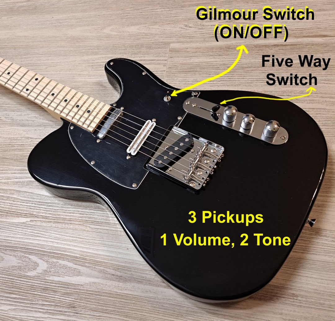 2025 Elite Customs Black Gilmour SSS Nashville Tele Style Electric ...