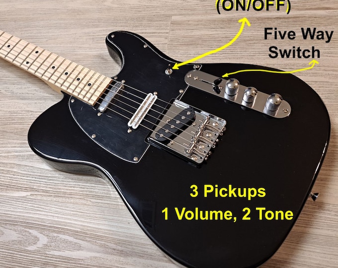 2025 Elite Customs Black Gilmour SSS Nashville Tele Style Electric ...