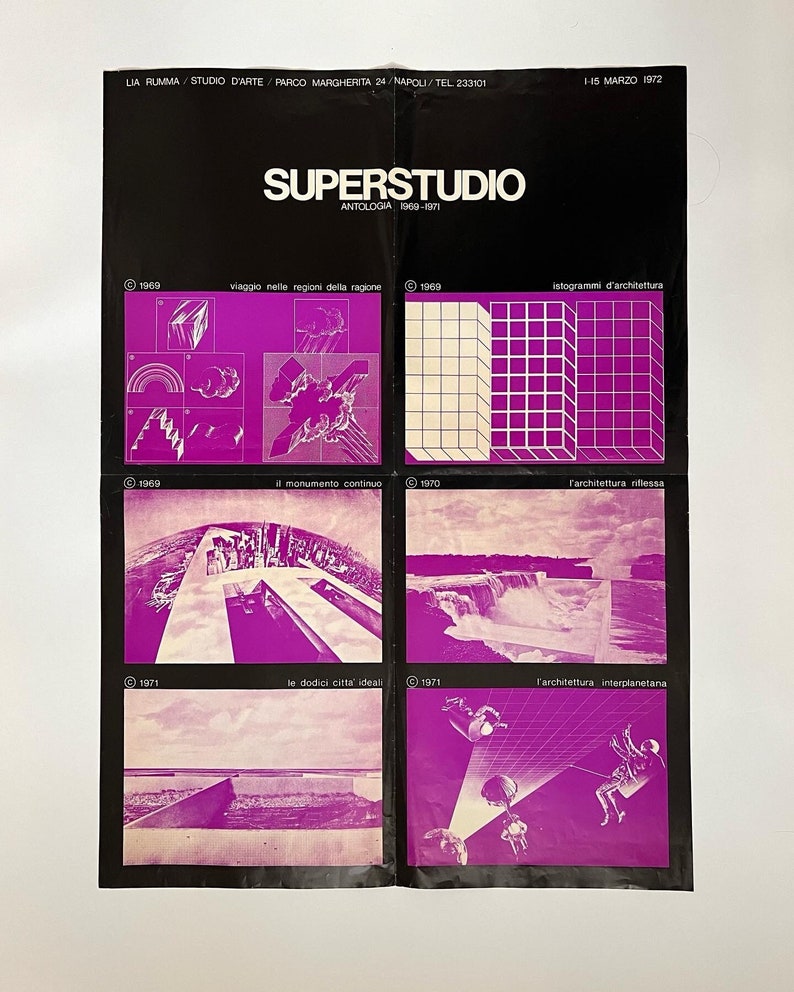 Superstudio 1969-1971 Exhibition Poster - Etsy