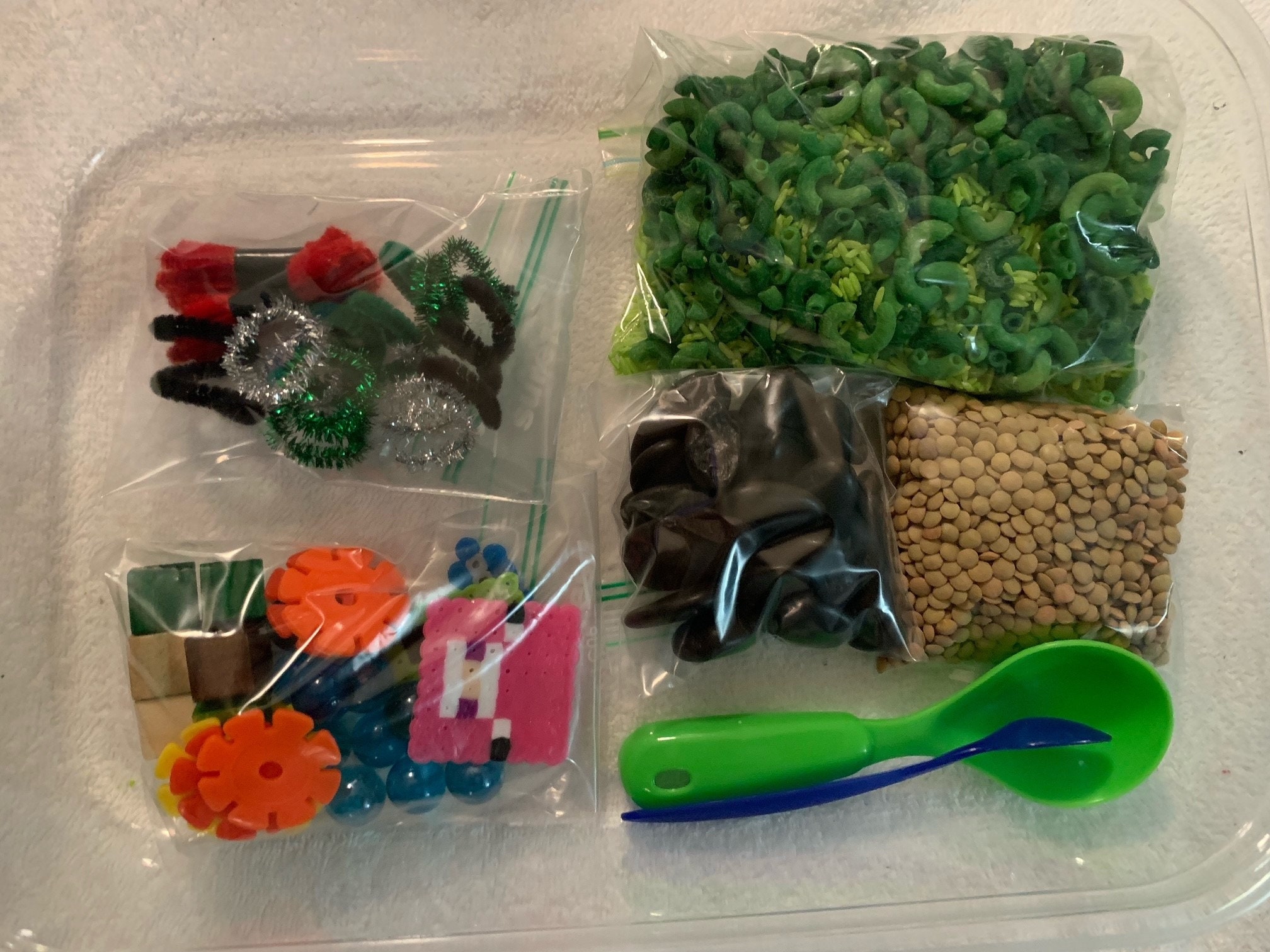 Minecraft - Creeper - Sensory Bin Activity Kit for Kids - Etsy