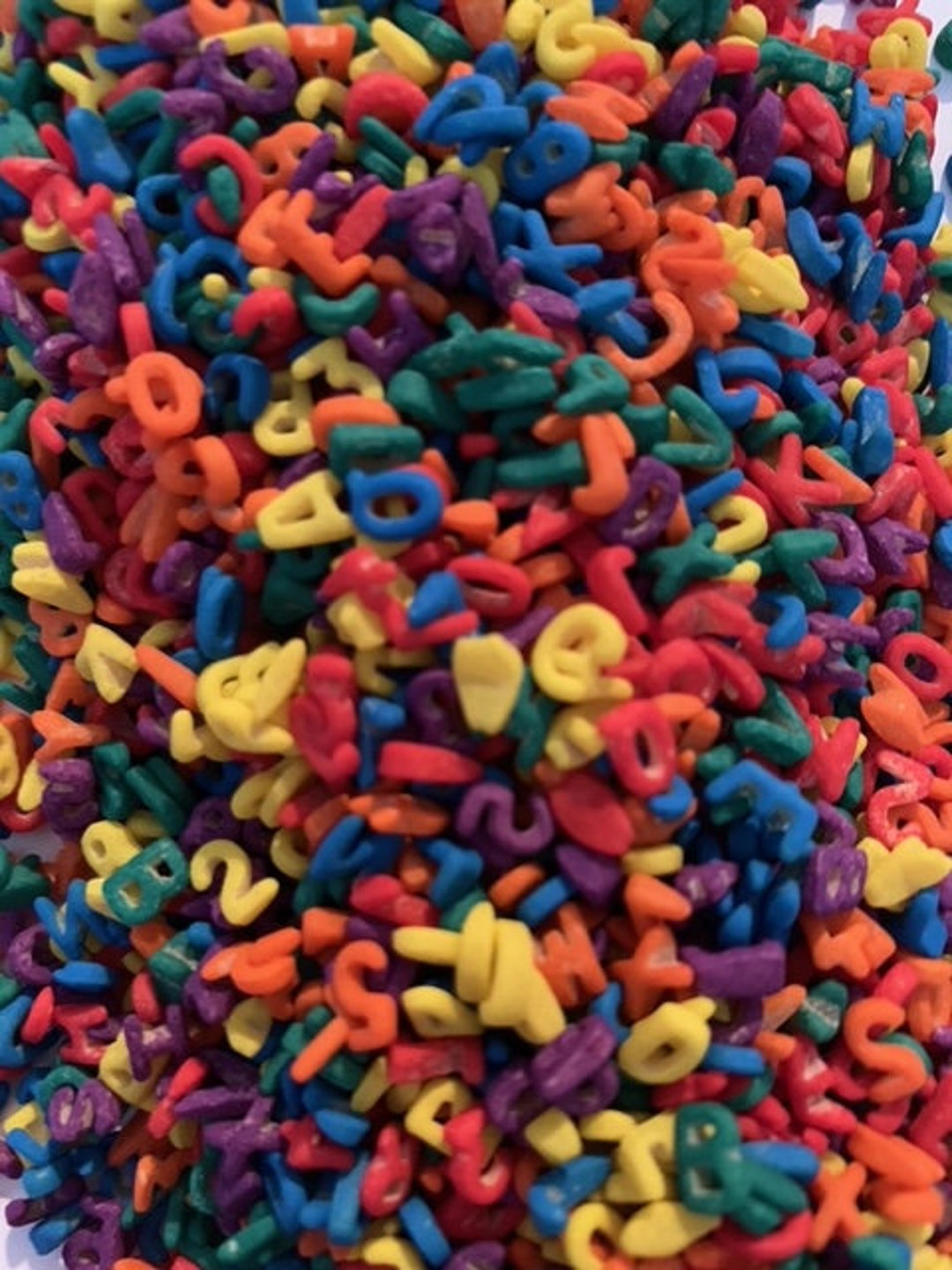 Colorful Rainbow Alphabet ABC Pasta Sensory Bin Filler - Sensory Bin ...