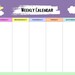 Kids Weekly Planner Printable | PDF Download | Child-friendly Schedule ...
