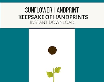 Sunflower Handprint Craft, Printable, Kid Craft, Daycare Activity ...