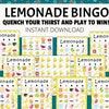 Lemonade Bingo Printable for Birthday Parties, Family Game Night ...