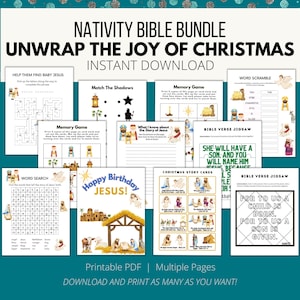 Printable Christmas Nativity Family Activity | Nativity Advent Bible ...