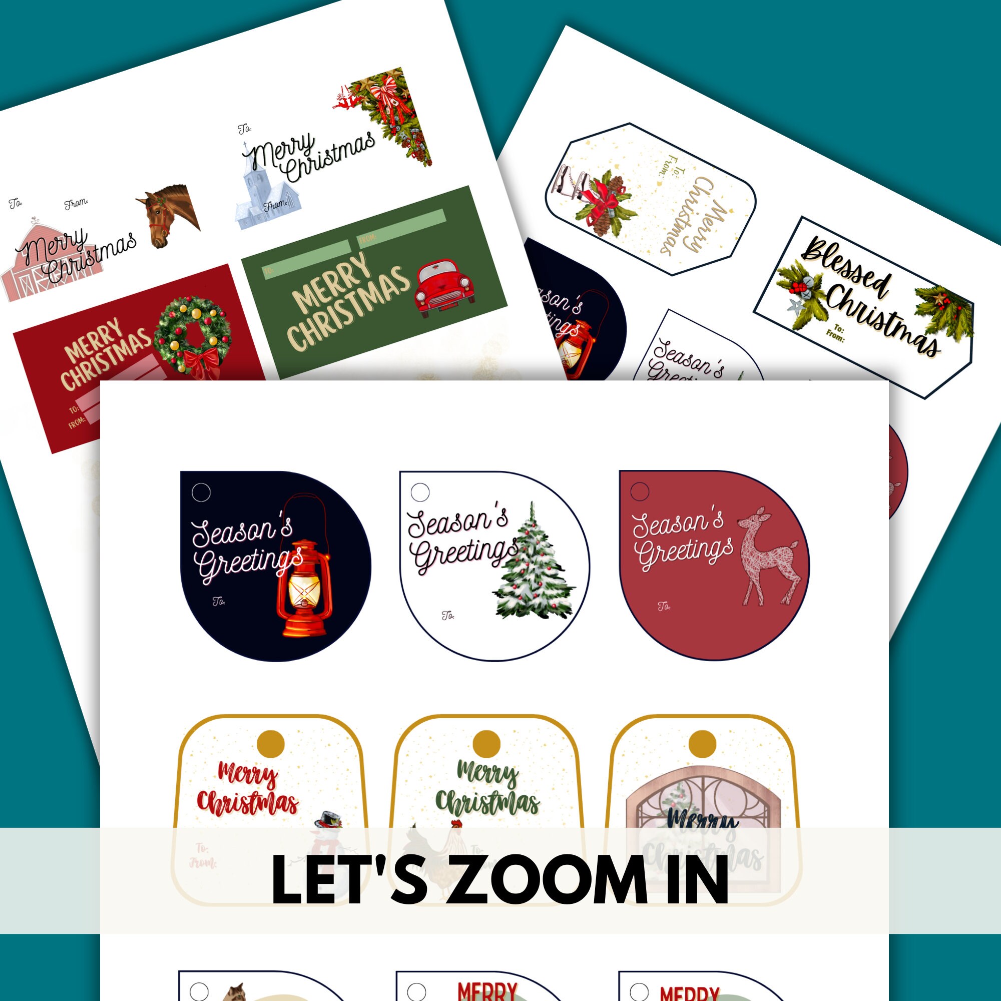 Farmhouse Country Printable Gift Tags Christmas Country Gift - Etsy