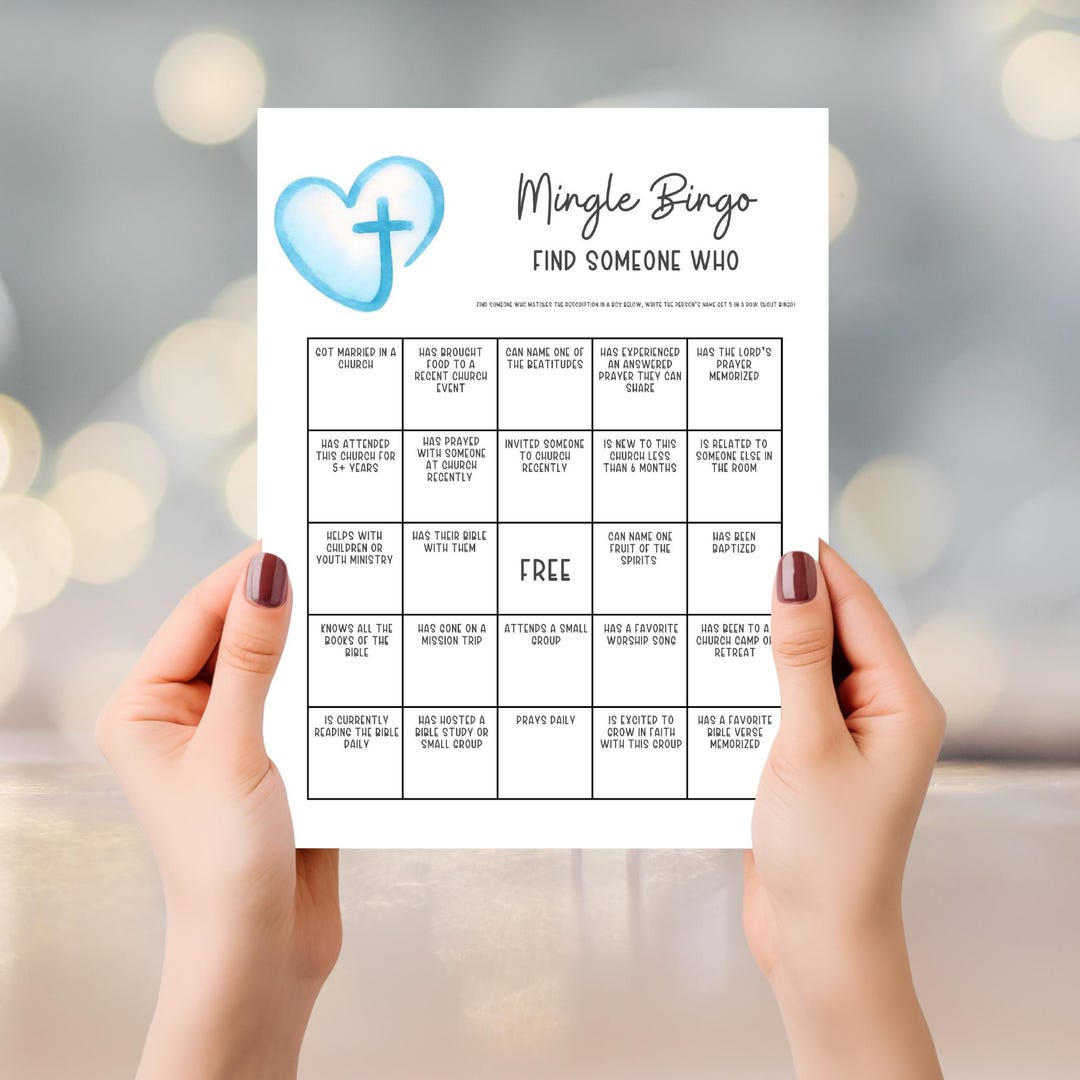 Christian Mingle Bingo Find Someone Who Game, Fellowship Women's ...
