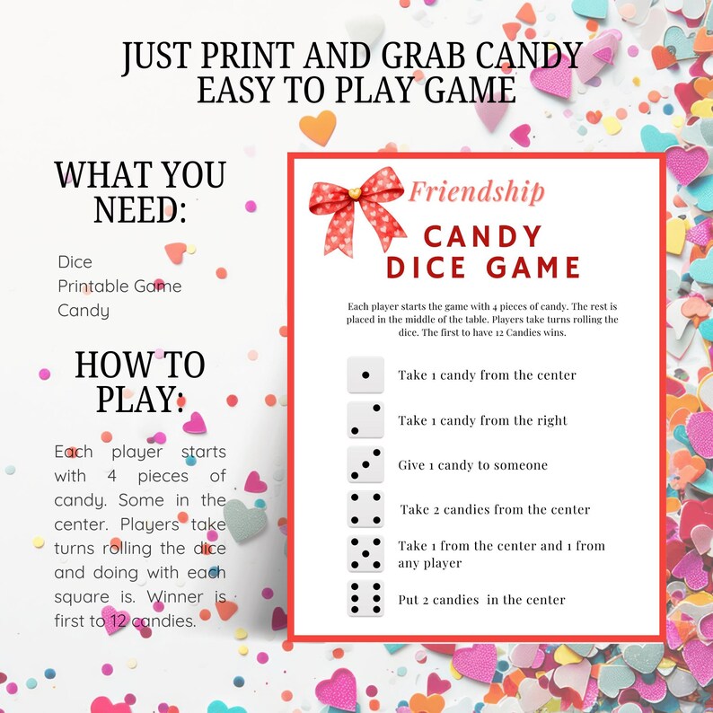 Dice Ice Breaker Valentine's Game, Girls Night in Get to Know You ...