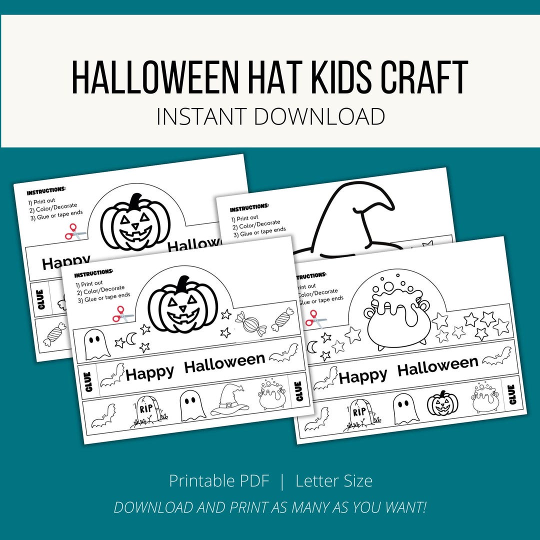 Halloween Crown Headbands Cutouts With Bonus Pumpkin Dot Marker Sheet ...