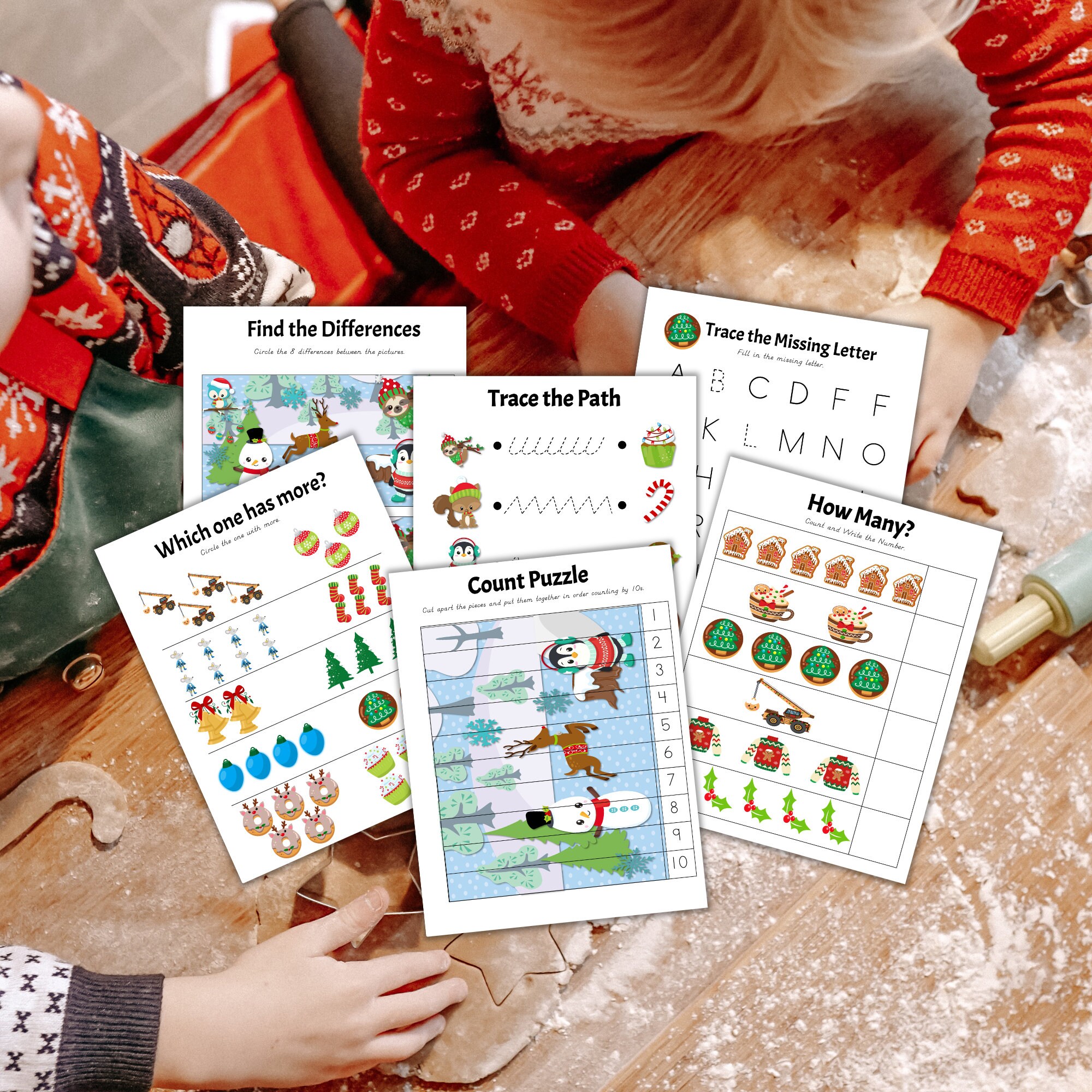 Printable Christmas Activities Christmas Preschool Math - Etsy