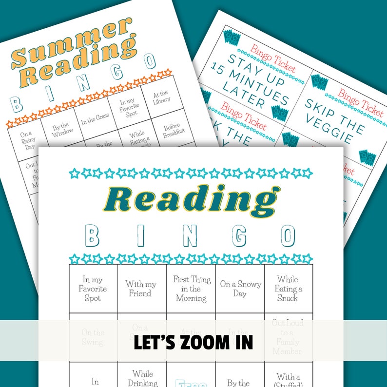 Reading Bingo Game Printable | Summer Reading Challenge Bingo Board ...