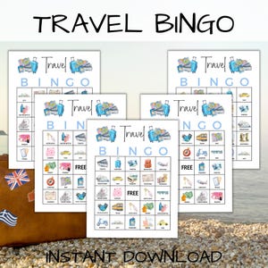 Travel Bingo Printable for Bridal Showers, Baby Showers, Senior ...