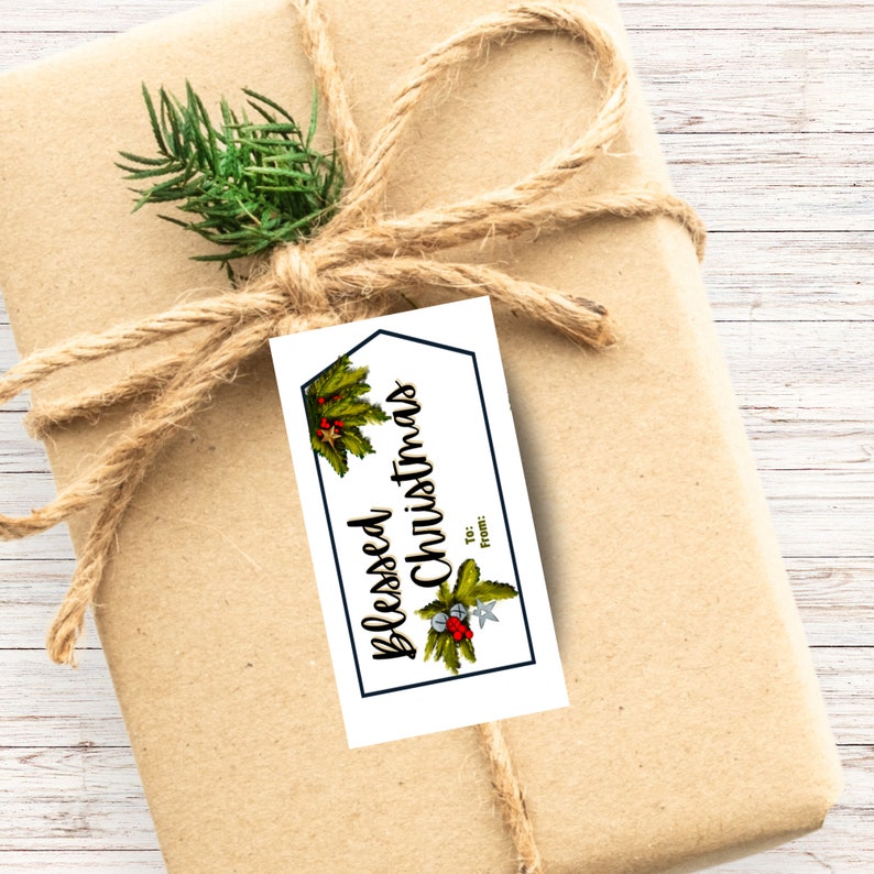 Farmhouse Country Printable Gift Tags | Christmas Country Gift Tags ...