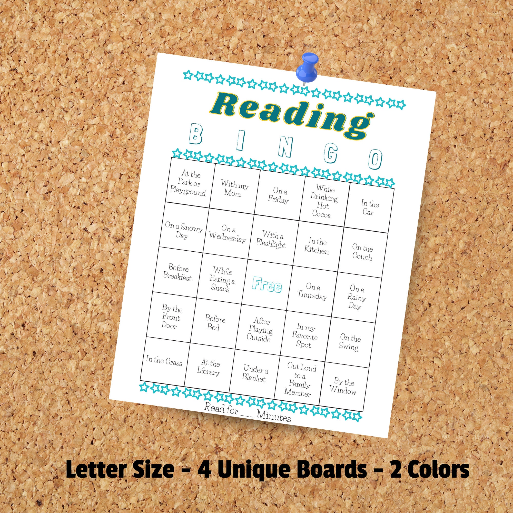 Reading Bingo Game Printable | Summer Reading Challenge Bingo Board ...