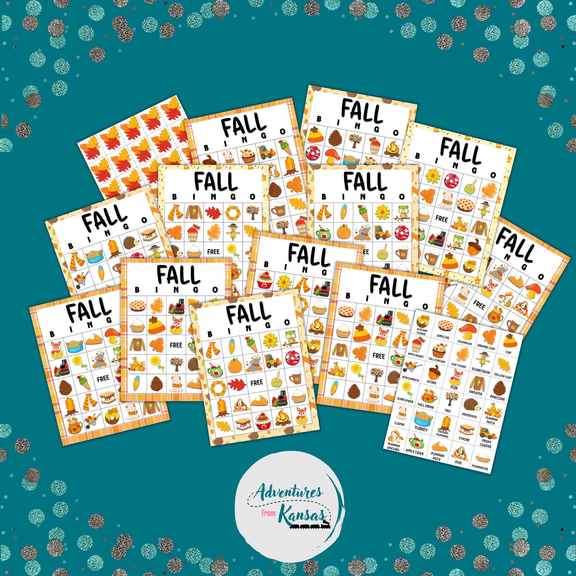 Fall BINGO Game | Printable Fall Party Game | Seasonal Bingo | Fall ...