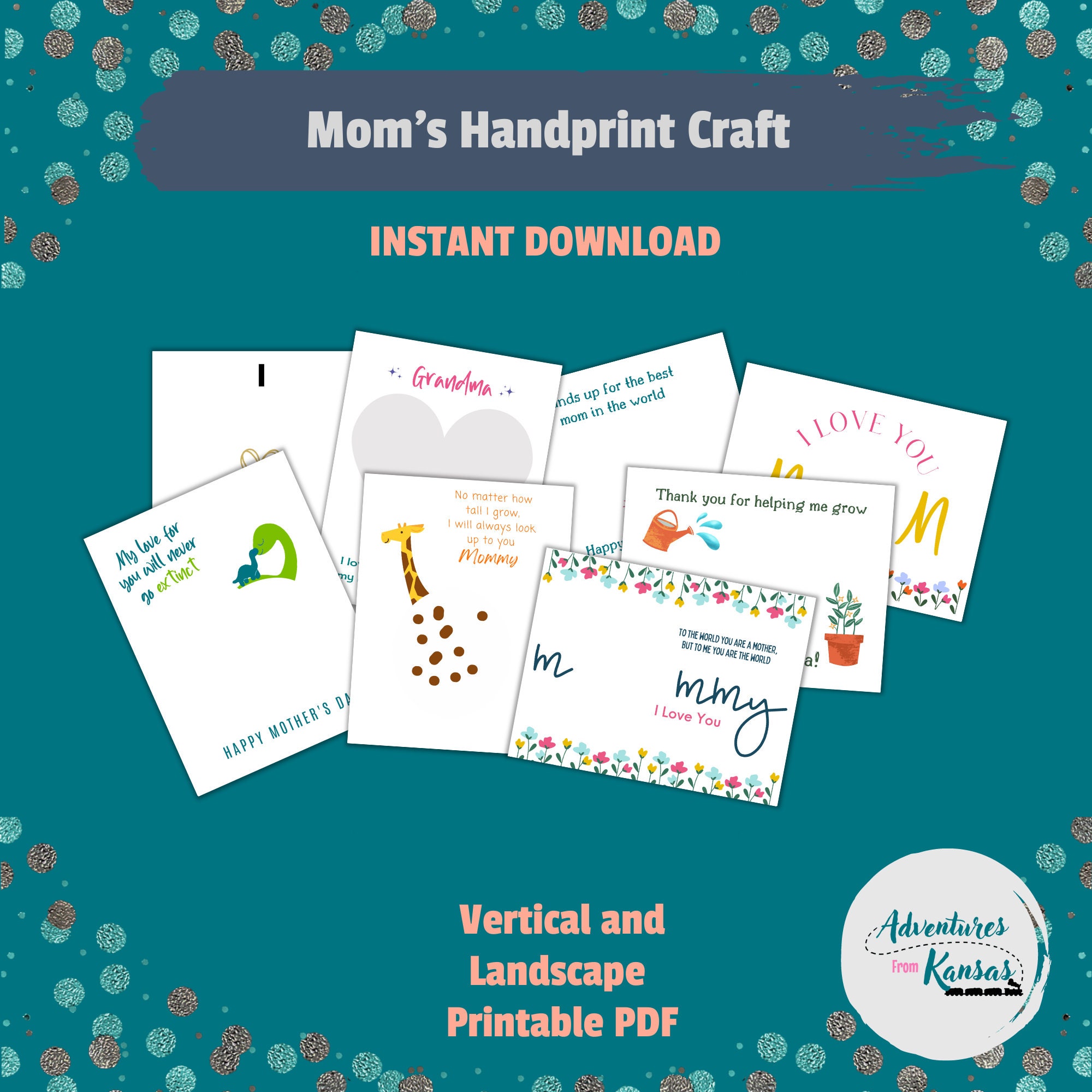 Mother's Day Handprint Art | Handprint Keepsake Gift for Mother's Day ...