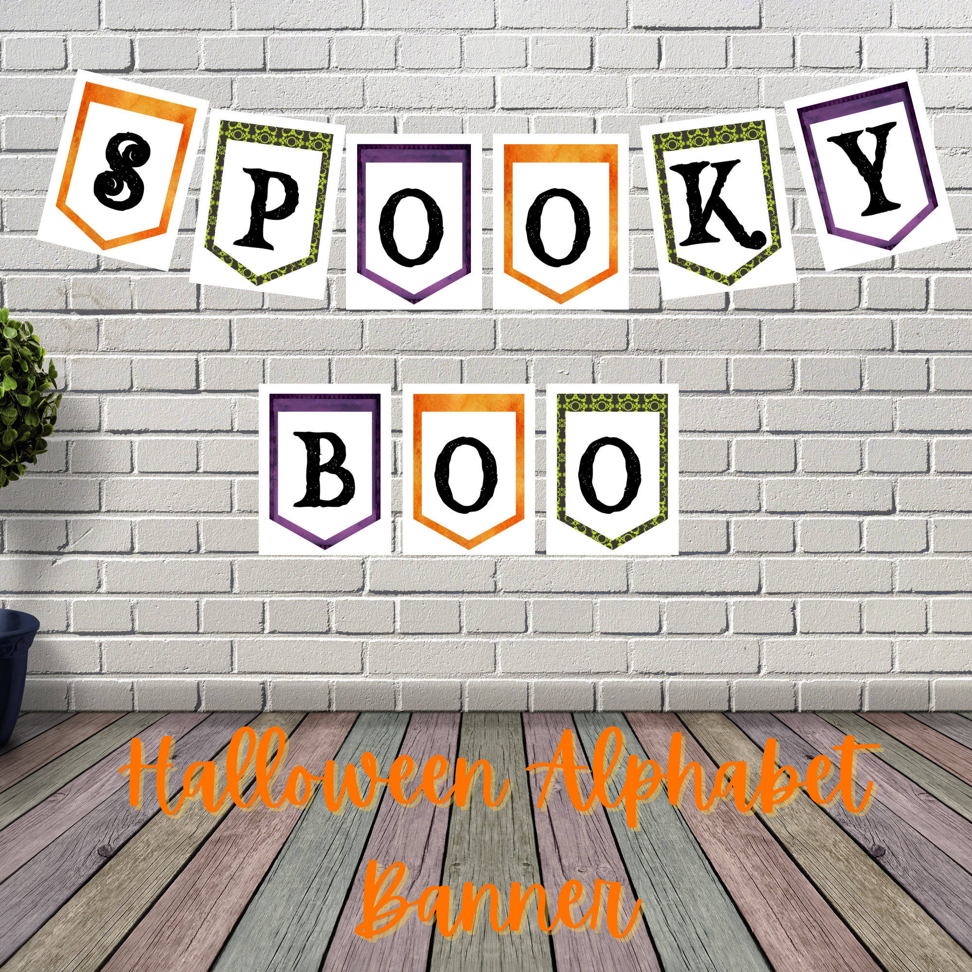 Halloween Printable Flag Banner Alphabet A Z & Number 0 9 - Etsy