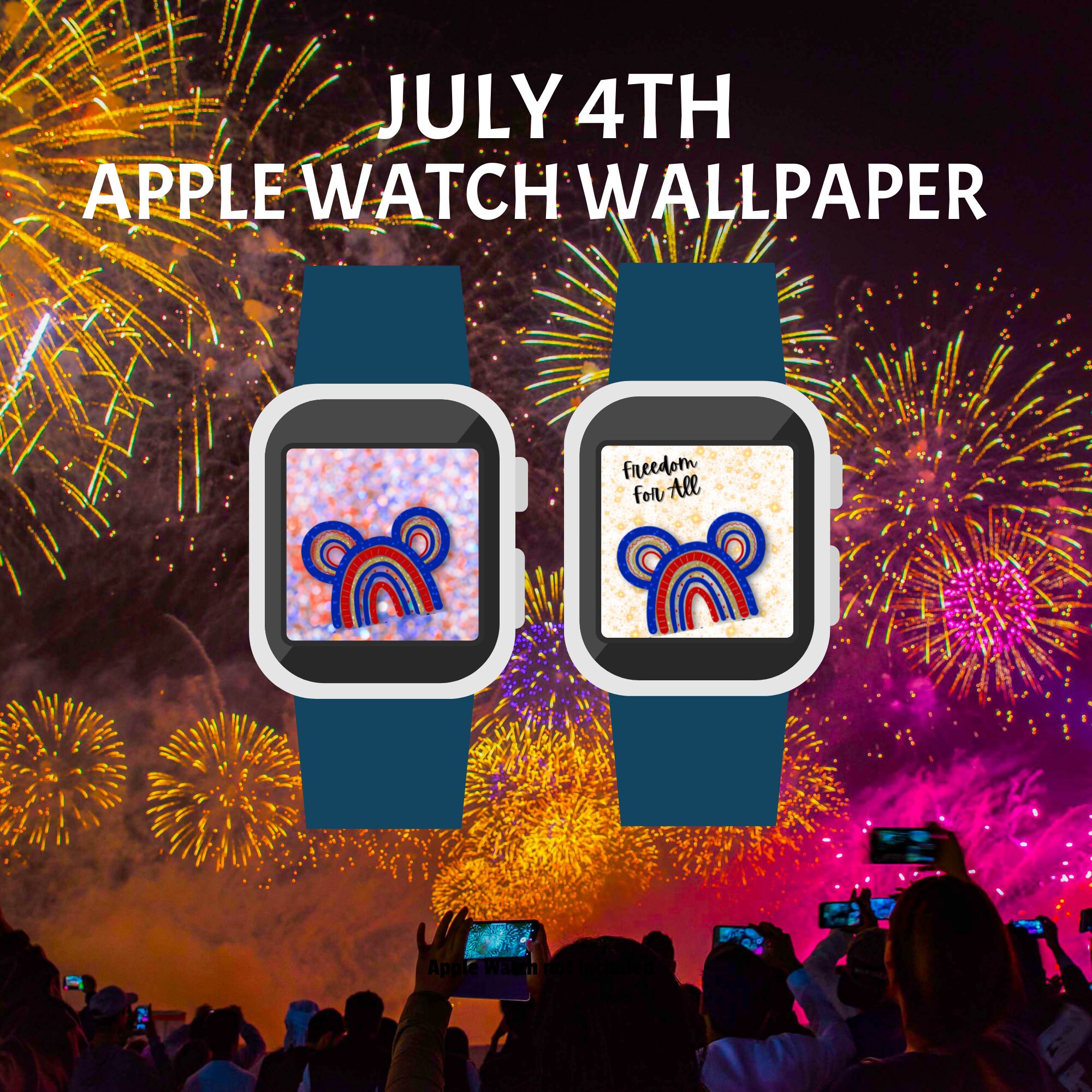 American Rainbow Apple Watch Wallpaper Design Patriotic Boho Rainbow ...