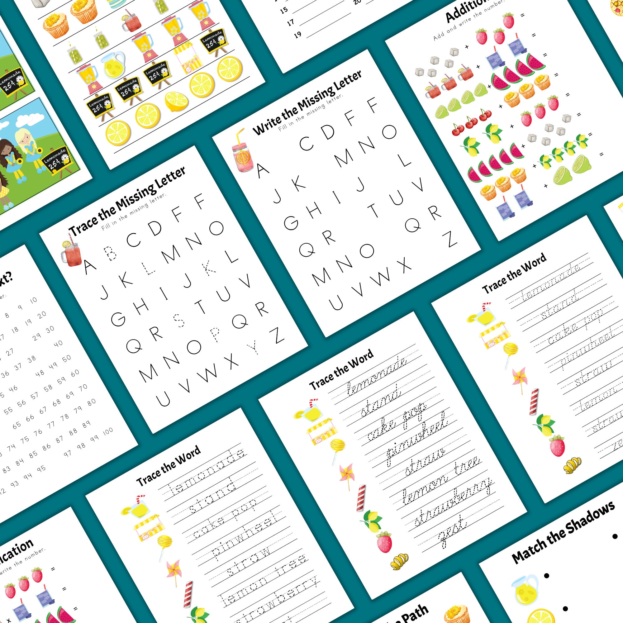 Lemonade Activity Sheets for Kids Lemonade Stand Worksheets for ...