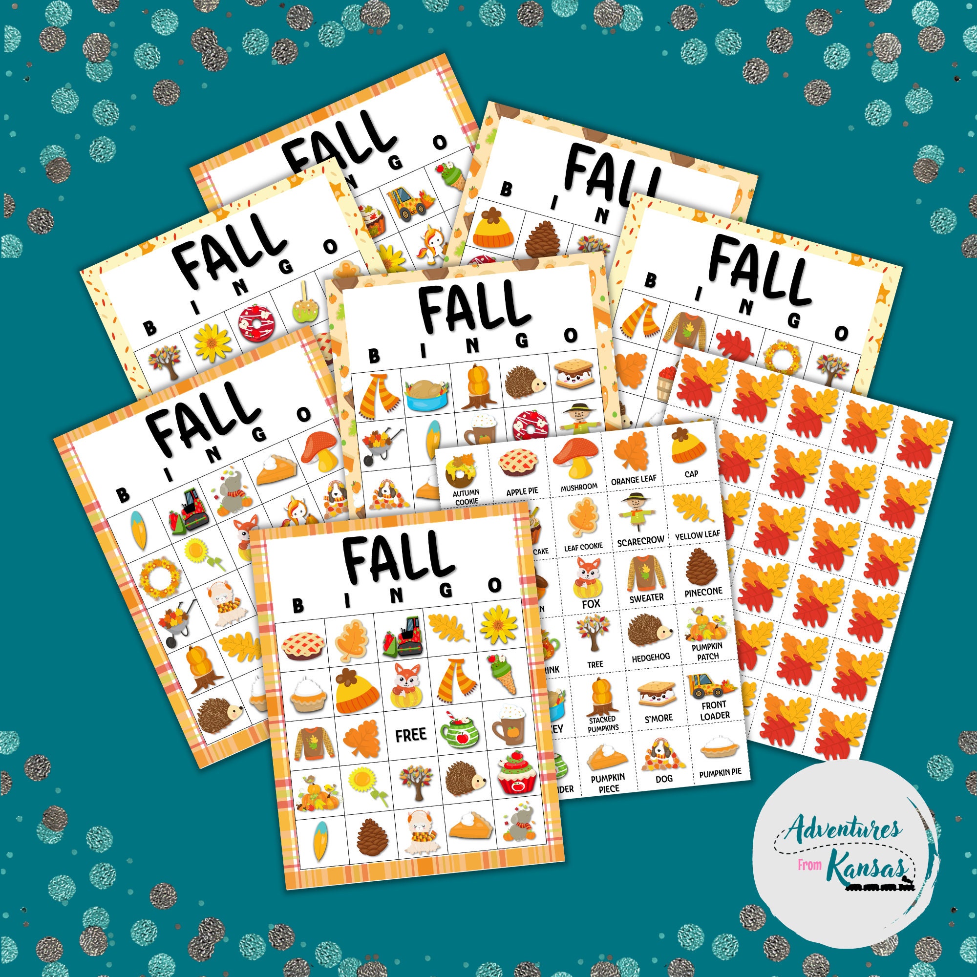 Fall BINGO Game | Printable Fall Party Game | Seasonal Bingo | Fall ...
