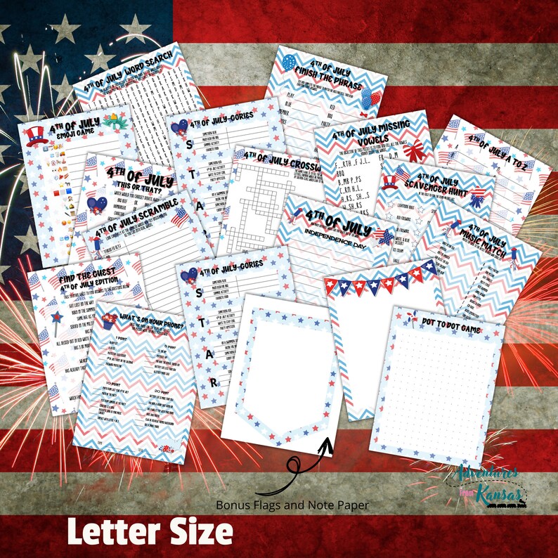 4th of July Party Games | Patriotic Party Printables for Family, Tweens ...