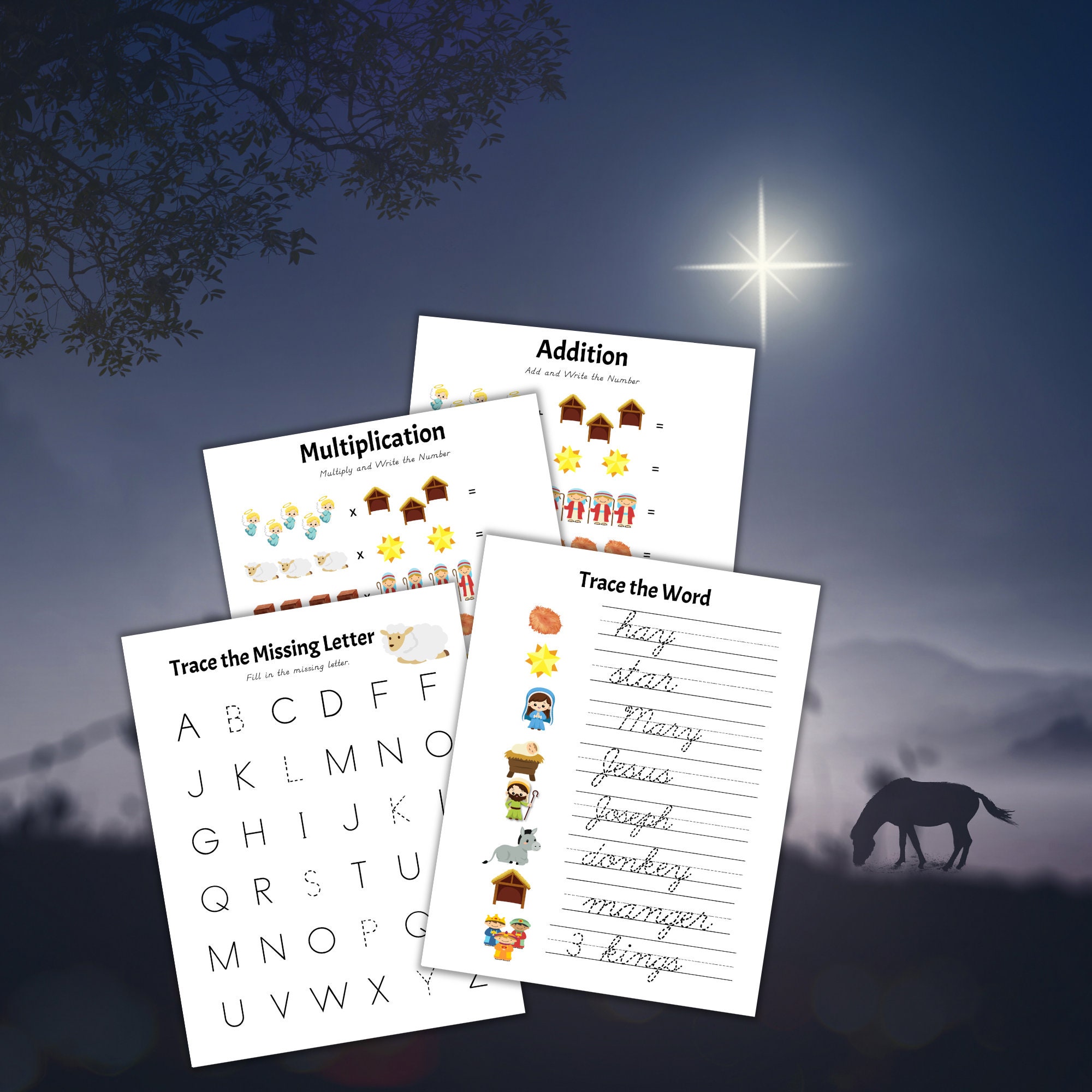 Printable Nativity Educational Pack Christmas Nativity Learning ...