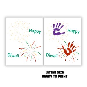 Diwali Handprint Keepsake Gift Craft | Printable Diya Festival of ...