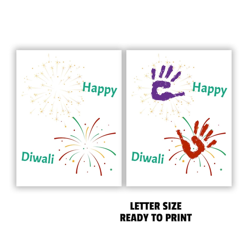 Diwali Handprint Keepsake Gift Craft | Printable Diya Festival of ...