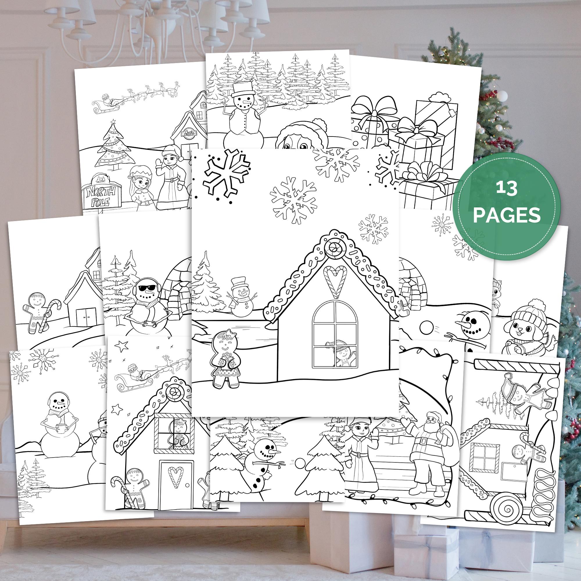 Holiday Coloring Sheets - Kids Coloring Page Activities With ...