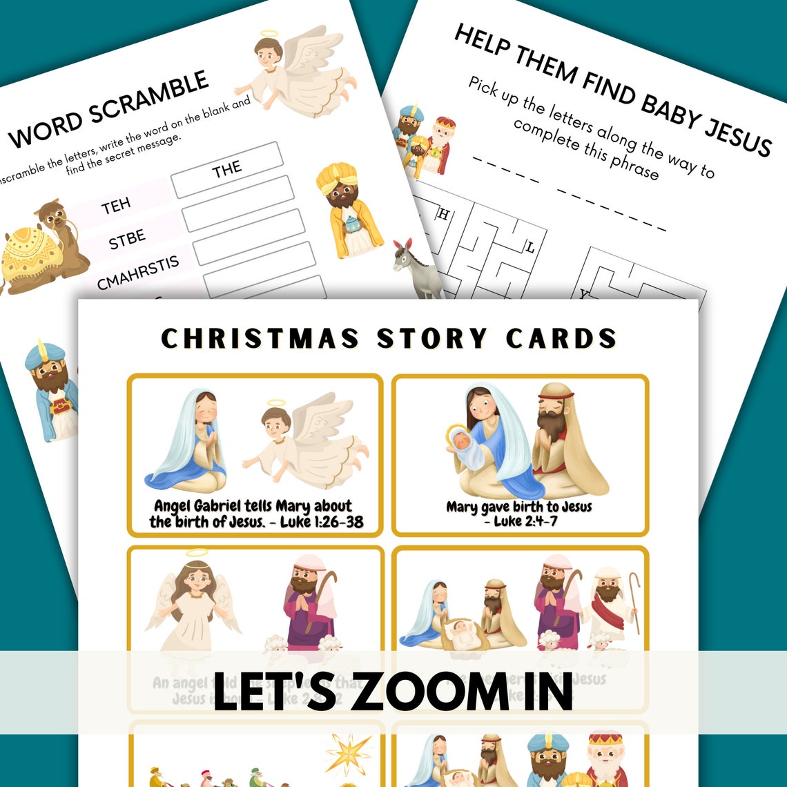 Printable Christmas Nativity Family Activity | Nativity Advent Bible ...