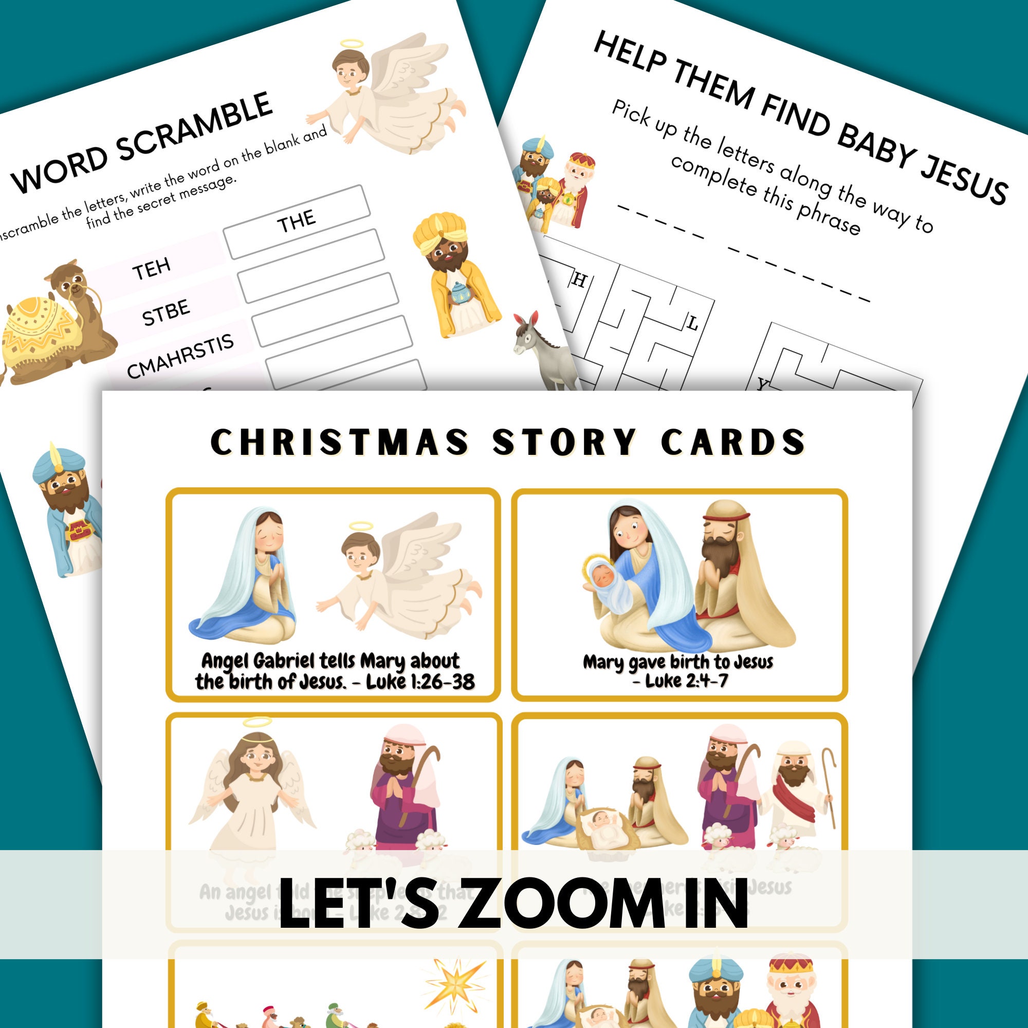 Printable Christmas Nativity Family Activity | Nativity Advent Bible ...