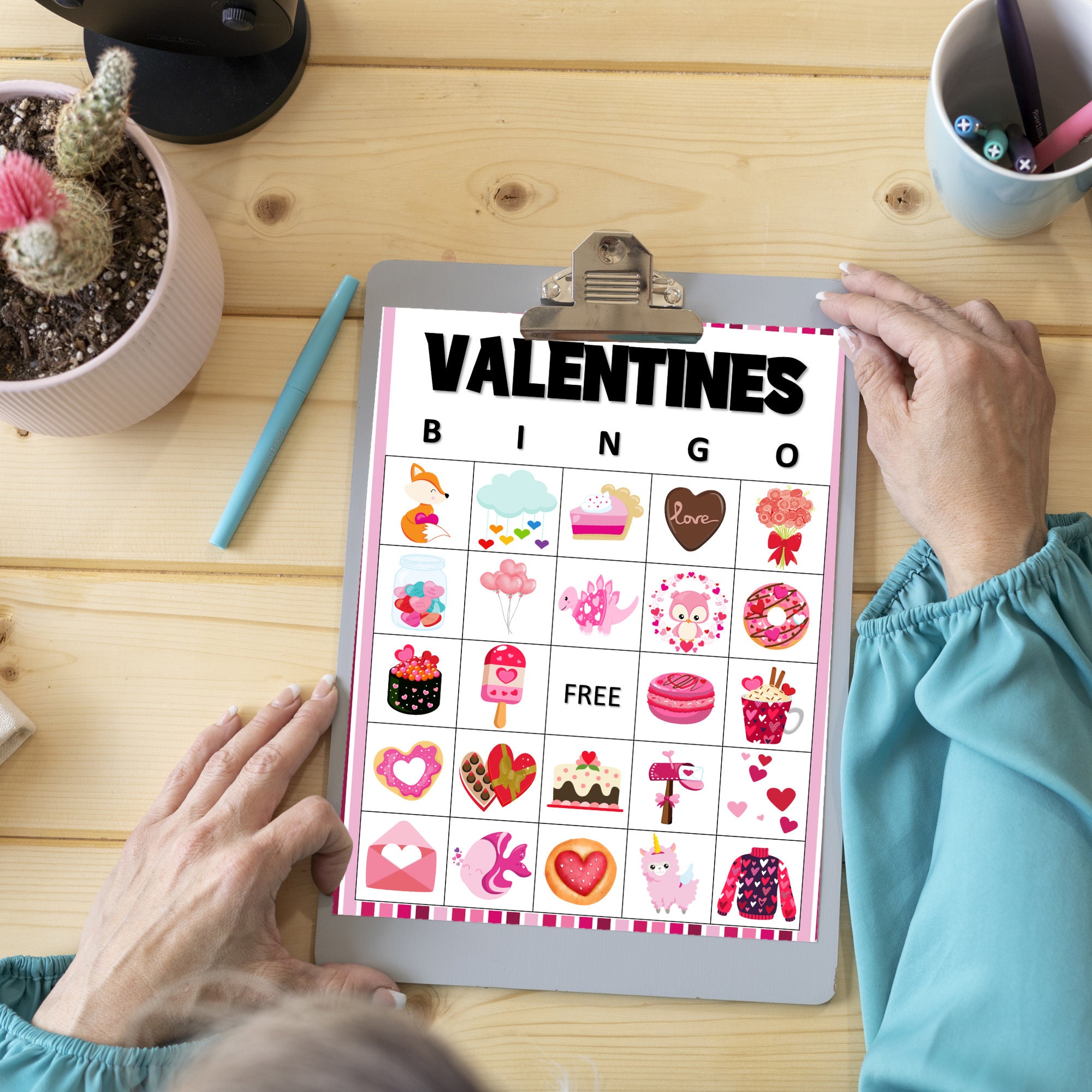 Valentine BINGO Game Printable Valentine's Party Game Seasonal Bingo ...