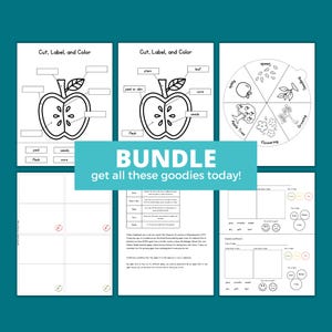 Apple Life Cycle Spinner Wheel & Apple Cut and Paste Parts With Bonus ...