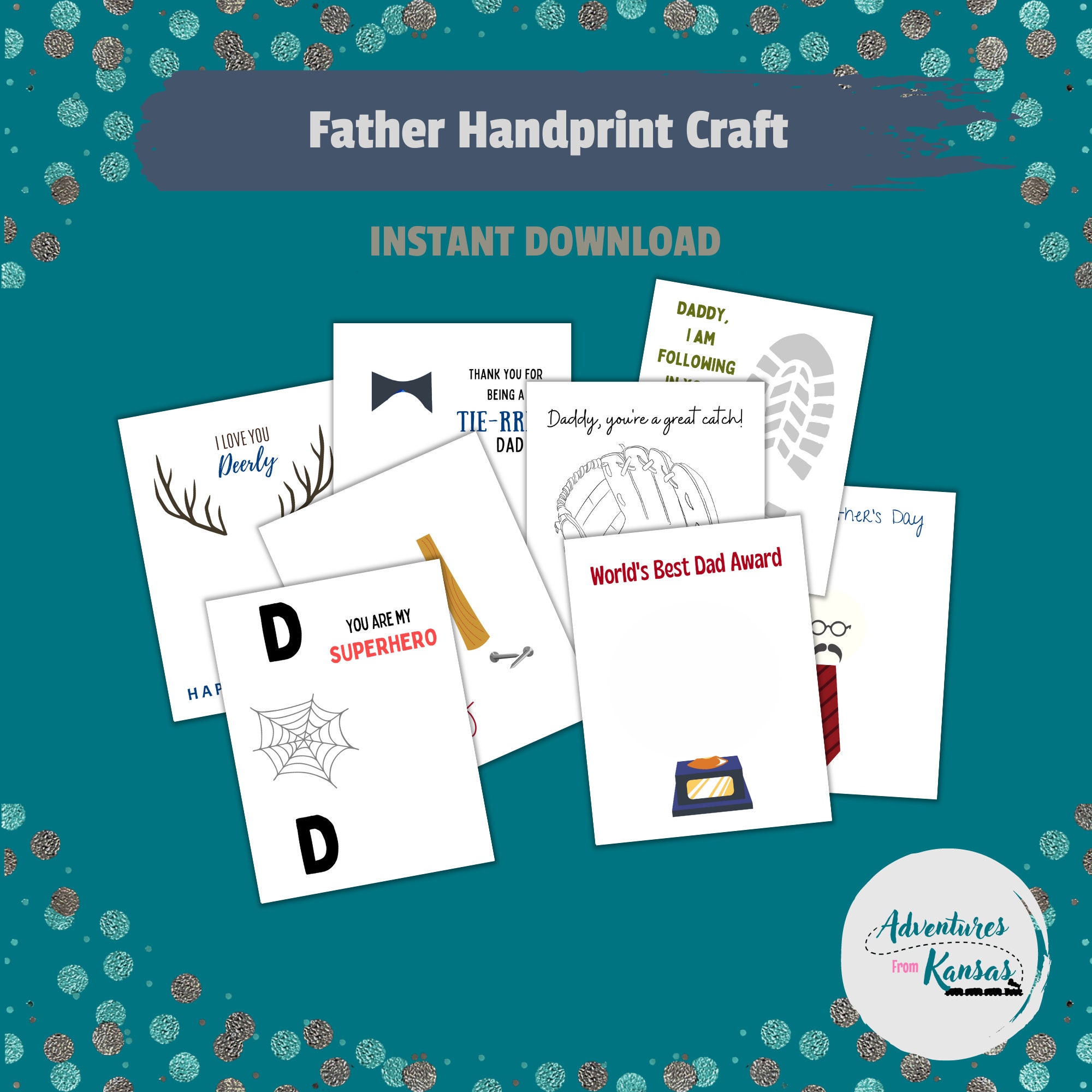 Fathers Day Handprint Printable Fathers Day Handprint Craft Printable ...