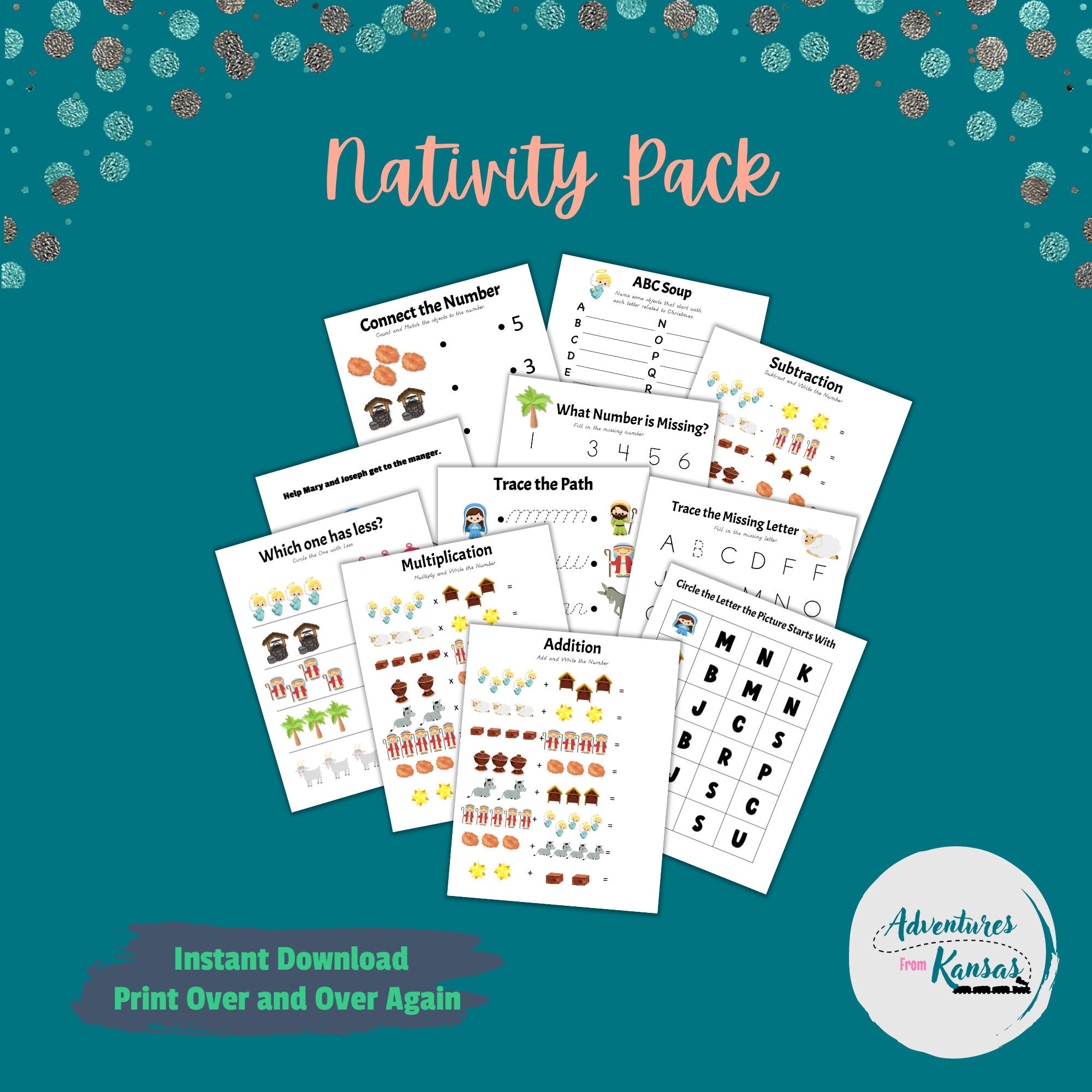 Printable Nativity Educational Pack Christmas Nativity Learning ...