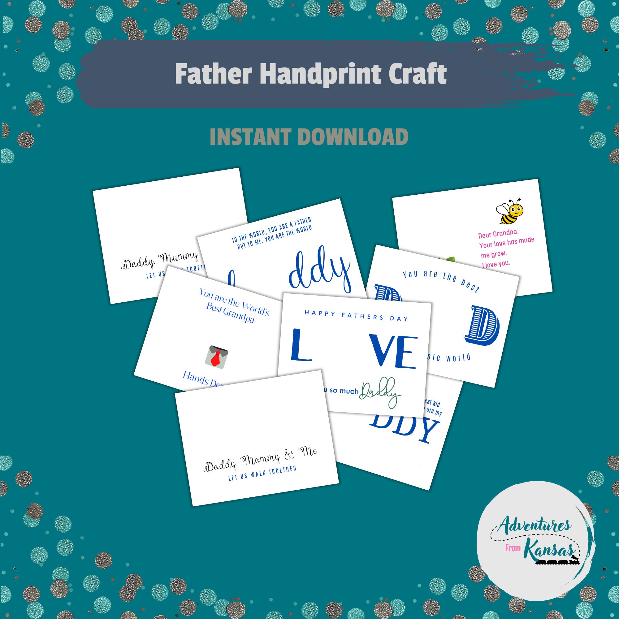 Fathers Day Handprint Printable Fathers Day Handprint Craft Printable ...