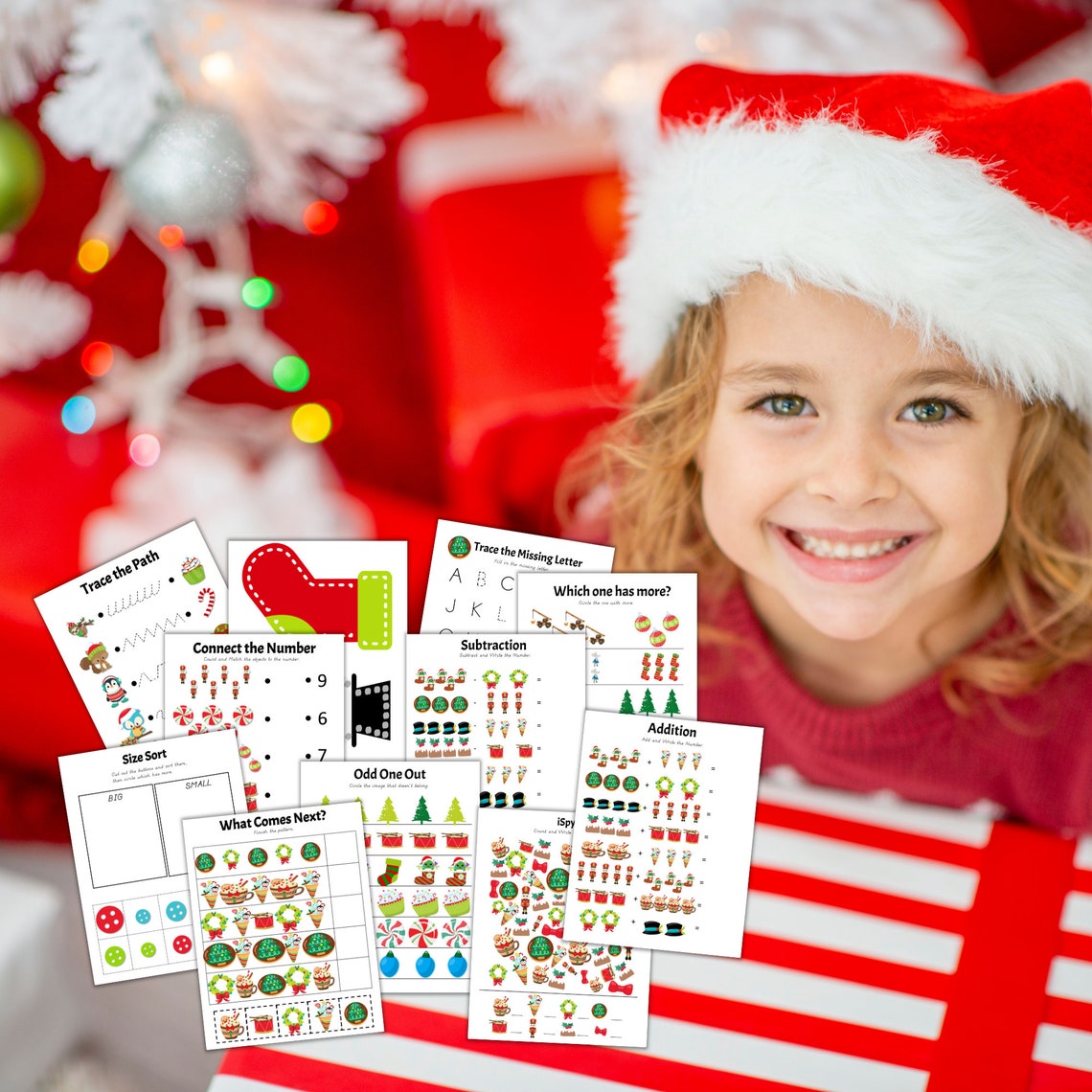 Printable Christmas Activities Christmas Preschool Math - Etsy