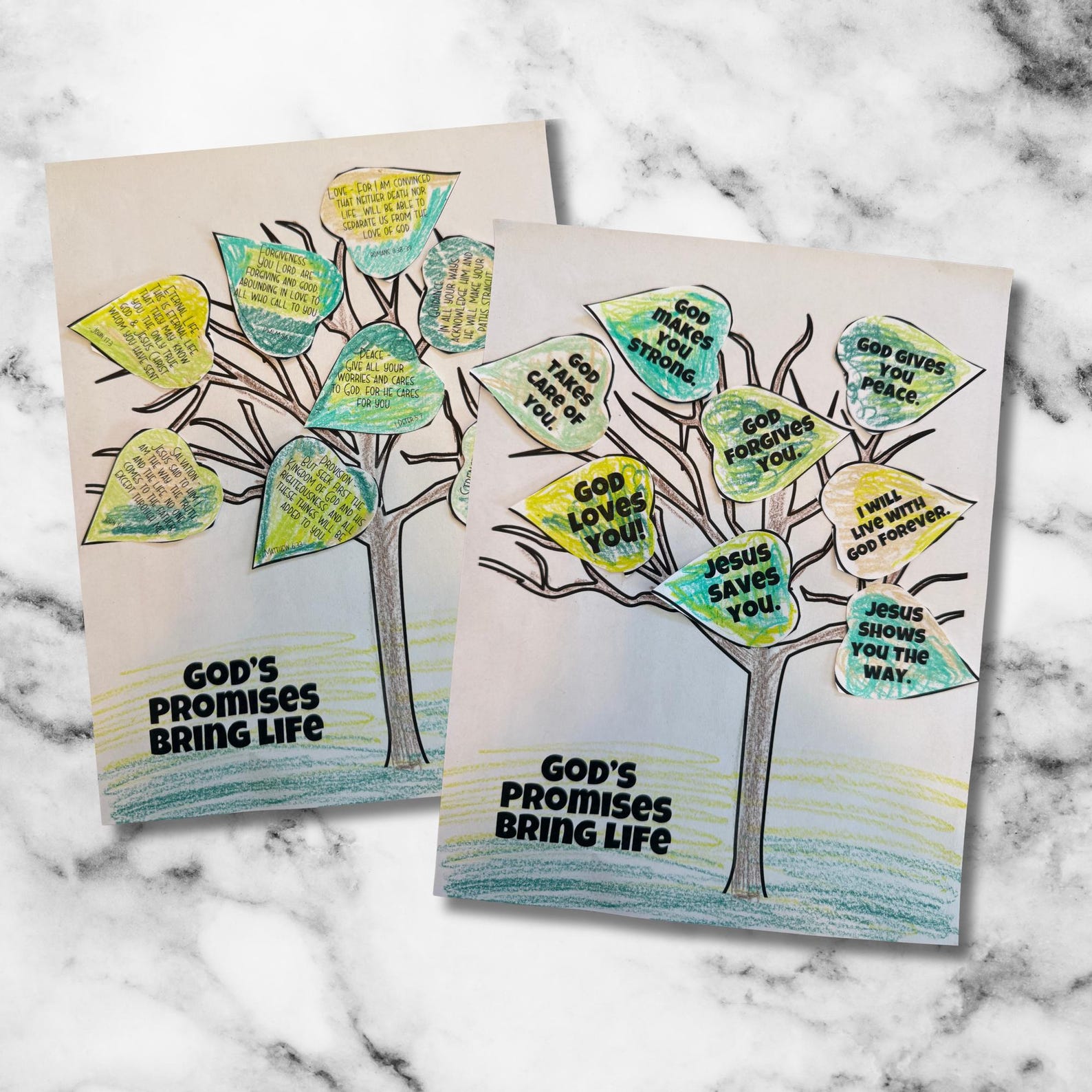 God's Promises Tree Christian Craft Kit, Printable Activity for Sunday ...