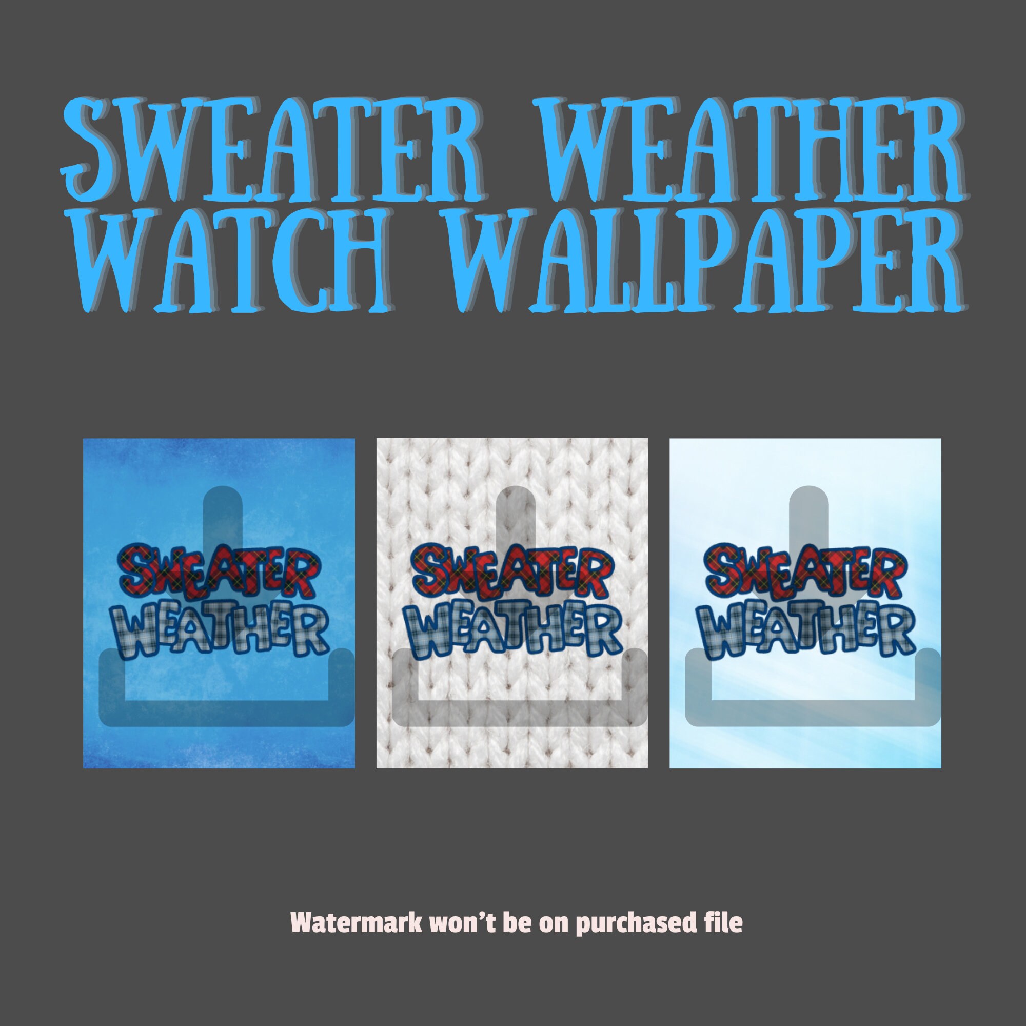 Sweater Weather Wintery Watch Face Red, Blue, White, Watch Wallpaper ...
