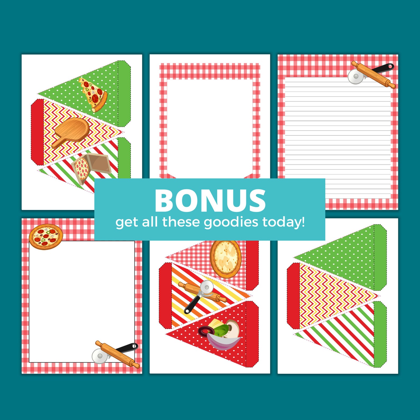 Pizza Time Game Bundle, 40 Family Pizza Night Themed Games Kids Adults ...