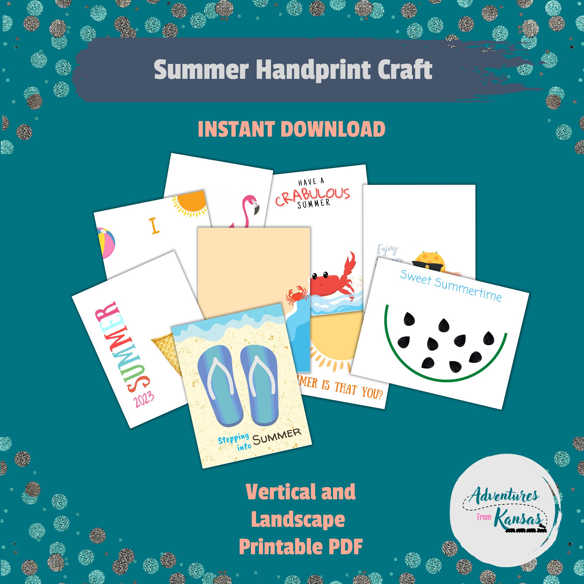 Summer Handprint Art | Summer Handprint Craft | Handprint Keepsake Art ...