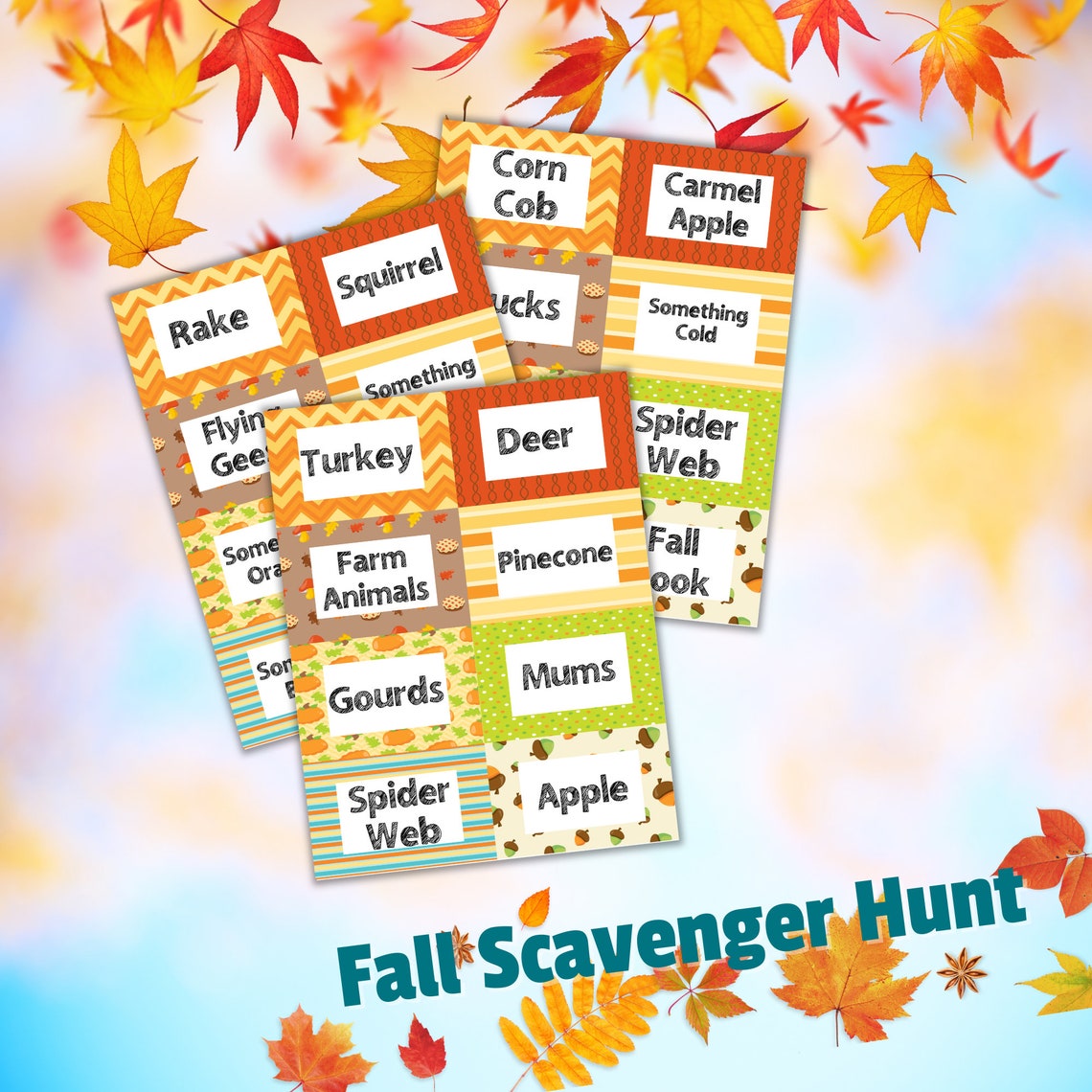 Fall Scavenger Hunt Printable | Scavenger Hunt for Families | Seasonal ...