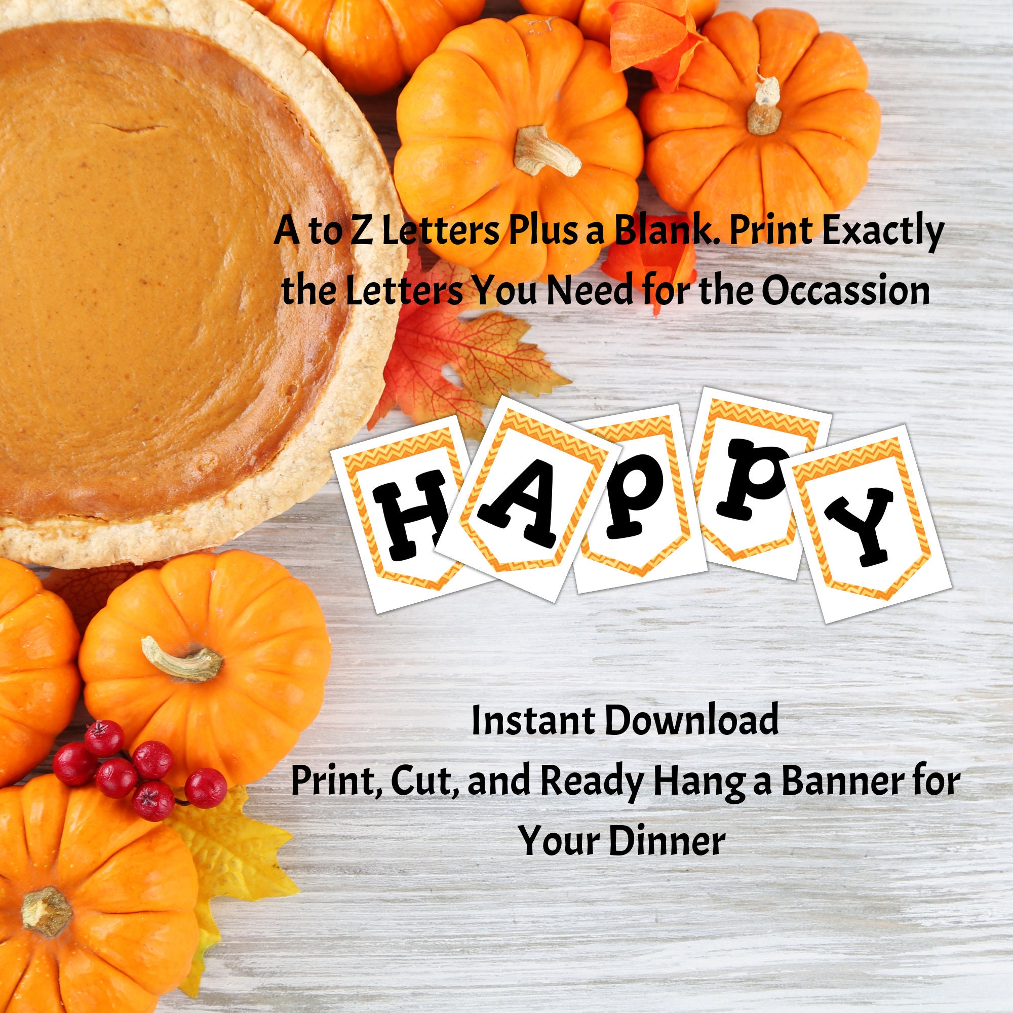 Orange Yellow Chevron Printable Flag Banner Alphabet A Z Birthday Party ...