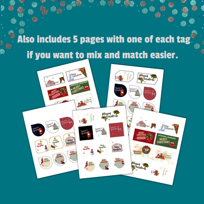 Farmhouse Country Printable Gift Tags | Christmas Country Gift Tags ...