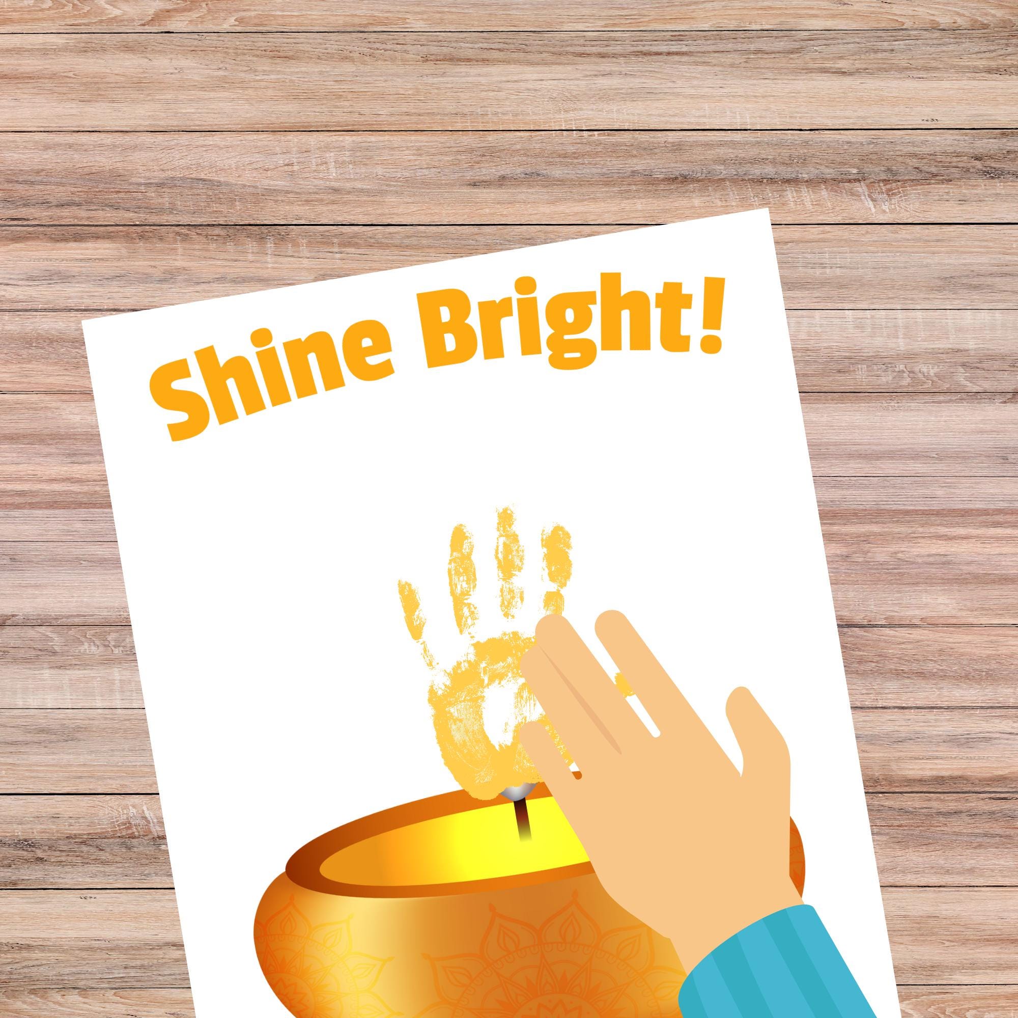 Diwali Handprint Keepsake Gift Craft | Printable Diya Festival of ...