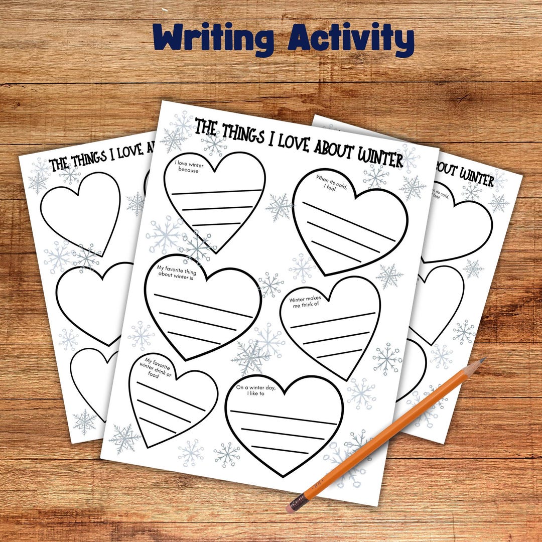 Winter Writing Activity, Favorite Things About Winter Journaling ...