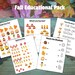 Fall Educational Worksheets for Kids Preschool to 2nd Grade Fall Fun ...