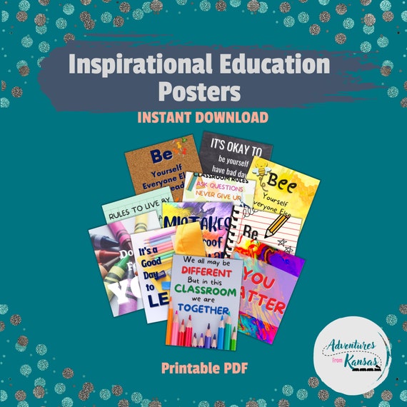 Motivational Education Posters Printable Inspirational - Etsy