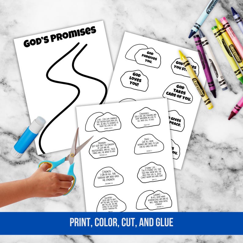 God's Promises Path Christian Craft Kit, Printable Bible Story Activity ...