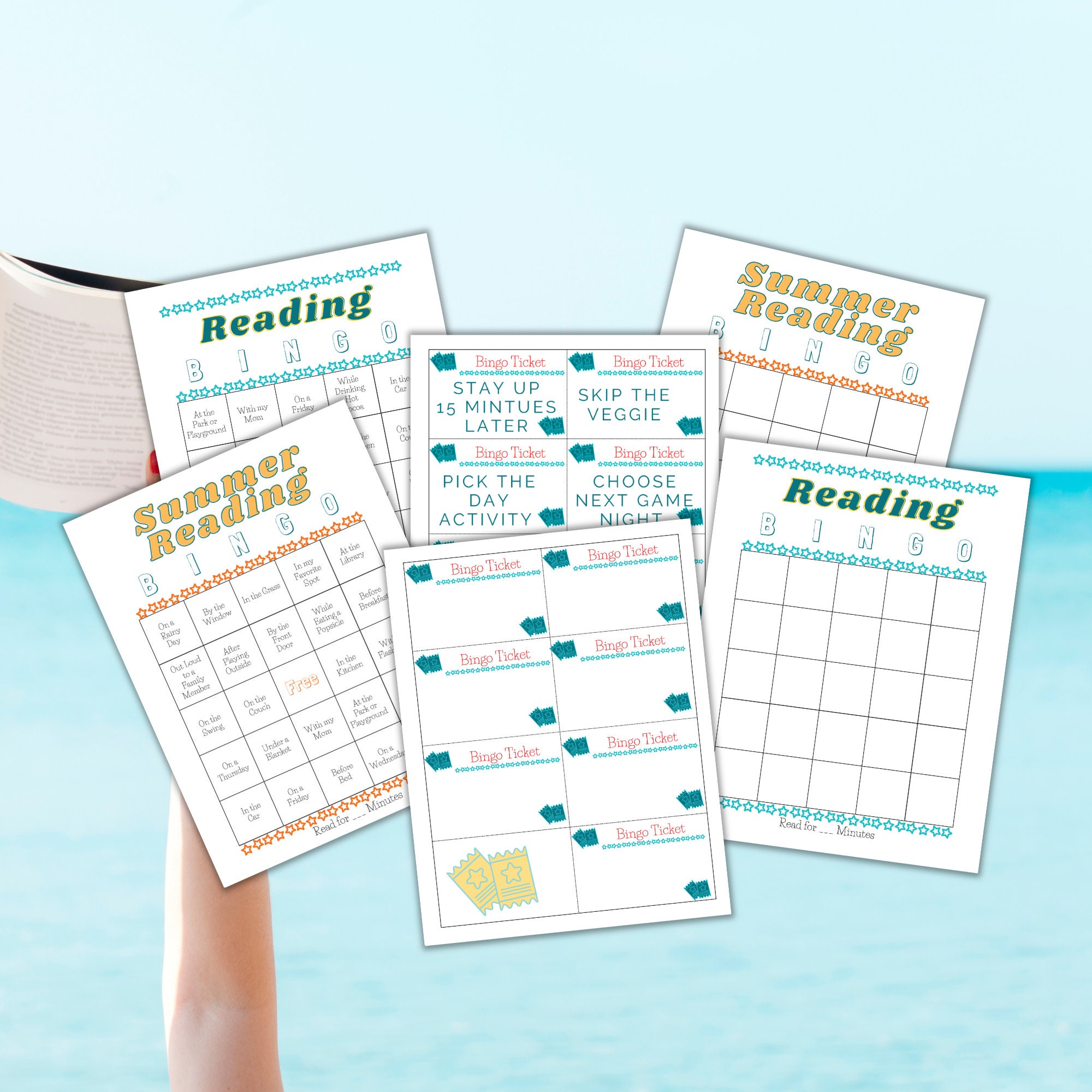 Reading Bingo Game Printable | Summer Reading Challenge Bingo Board ...